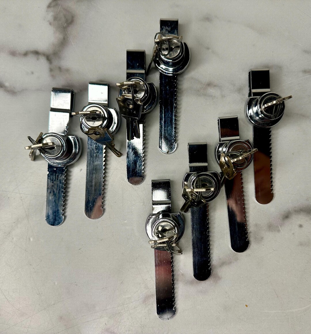 Vintage Glass Sliding Door Cabinet Locks With Keys - Set of 4 - Etsy
