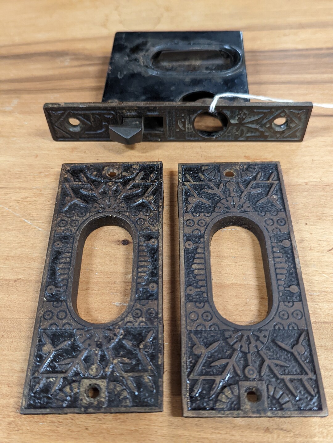 Victorian Mortise Lock Set With Matching Door Plates - Etsy