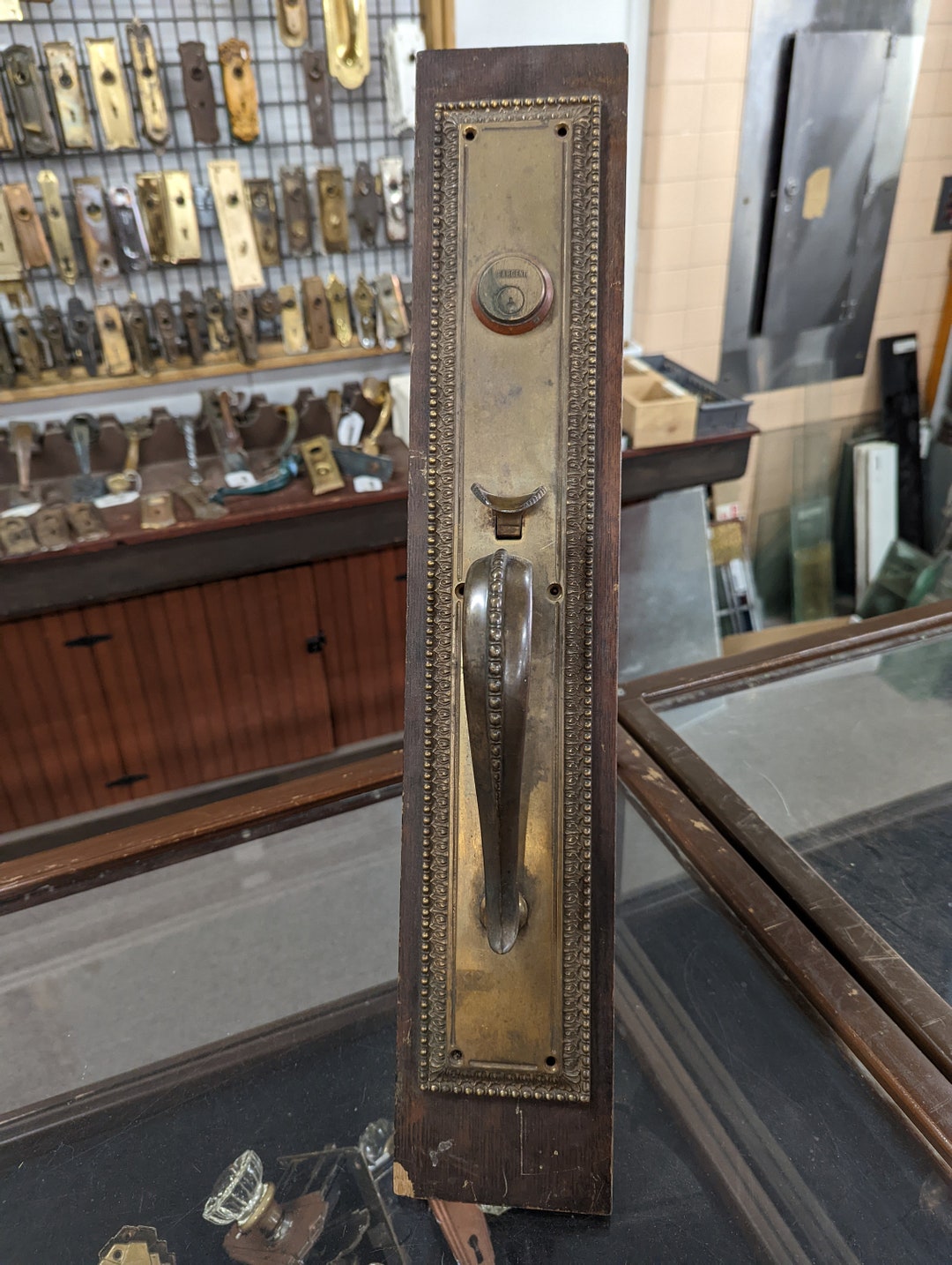 Antique Sargent Door Latch-exterior-beaded Style-late 19th Century ...