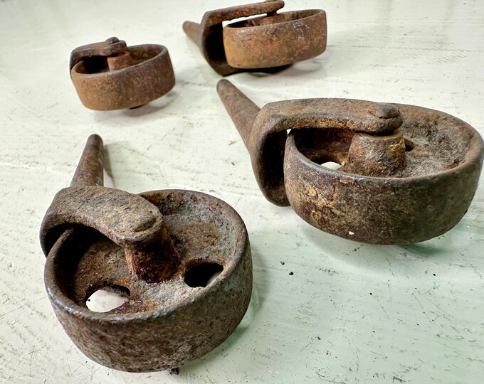 Set of 4 Antique 19th Century Iron Rolling Casters - Etsy