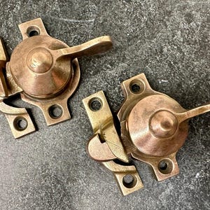 Antique Cast Iron Window Sash Lock – Copper Finish - Etsy