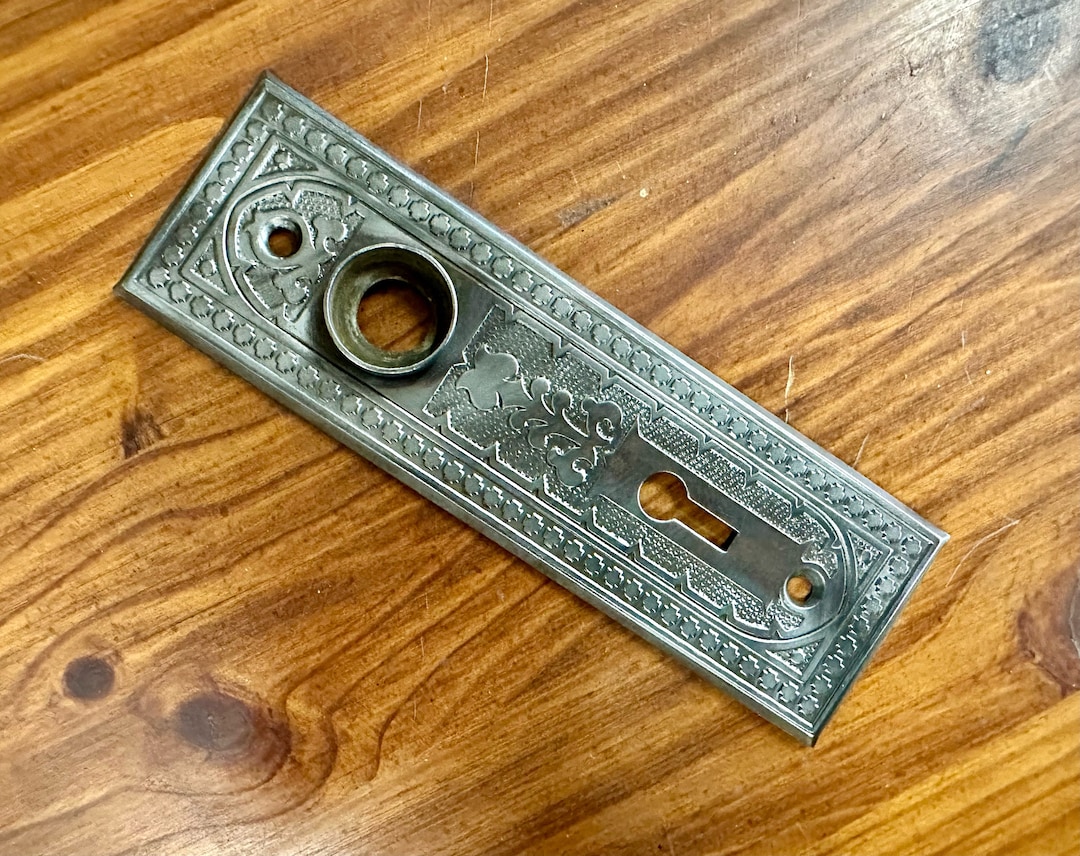 Antique Victorian Door Knob With Skeleton Key Hole Door Plate - Etsy