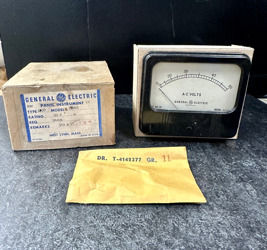 Vintage General Electric Panel Instrument AC Volts - AD58 / VER48 - Etsy