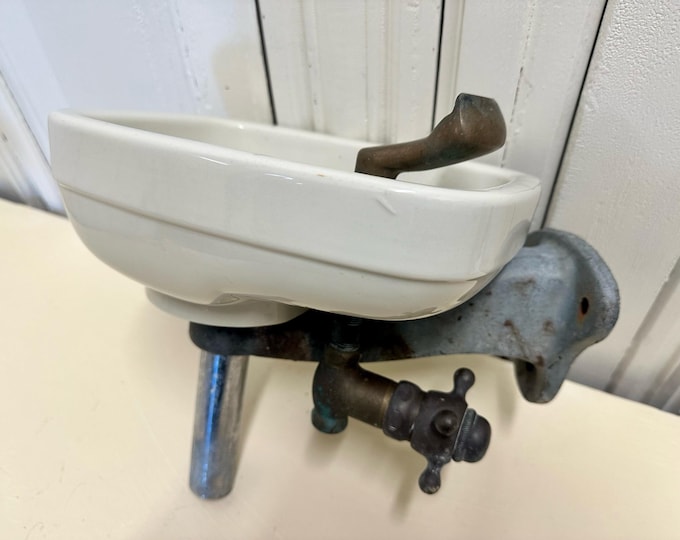 Antique 1930's Halsey W. Taylor Water Drinking Fountain Porcelain Wall ...