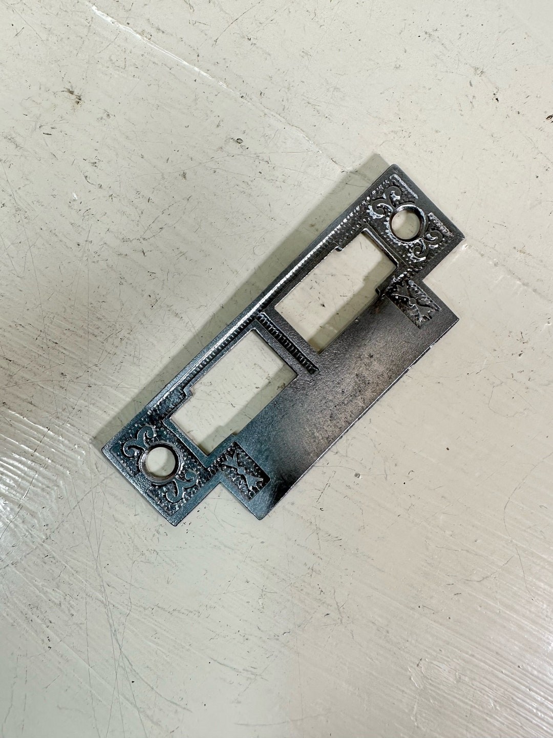 Eastlake Steel Double Strike Plate - Etsy