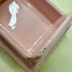 Vintage MCM Pink Ceramic Recessed Soap Dish - Etsy