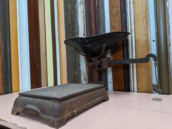 Large Antique Counter Scale With Weighing Basket Platform | Etsy