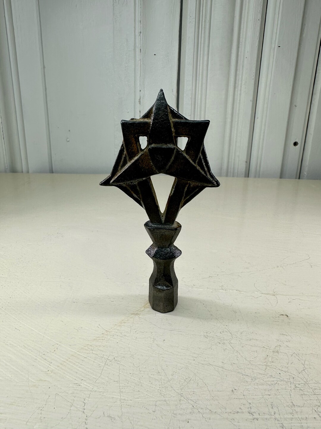 Cast Iron Finial W/triple Points - Etsy