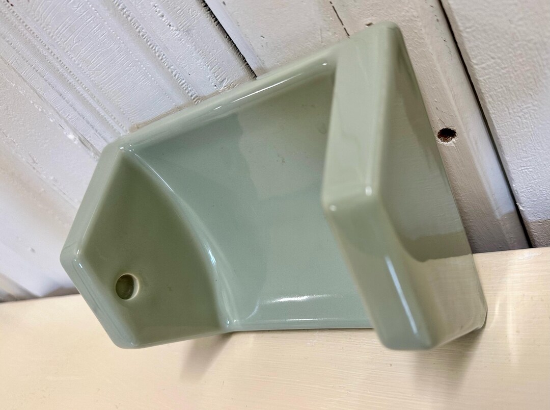 MCM Green Ceramic Toilet Paper Holder bar Not Included - Etsy