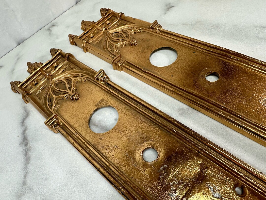 Set of Antique Polished Copper Door Plates (no Handles) - Etsy