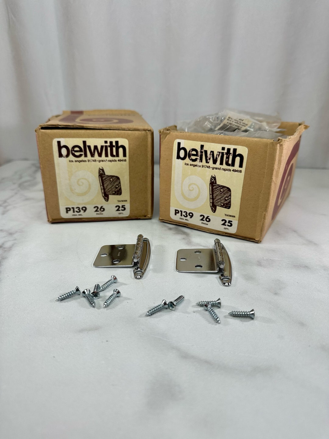 Belwith Standard Flush Mount Chrome Cabinet Hinges NOS - Etsy
