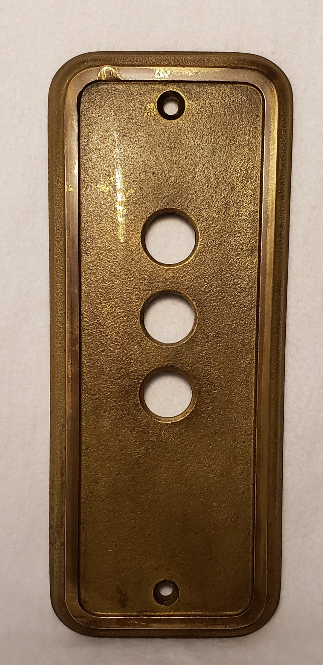 Antique Bronze Commercial 3 Hole Push Button Cover Plate 48331 - Etsy