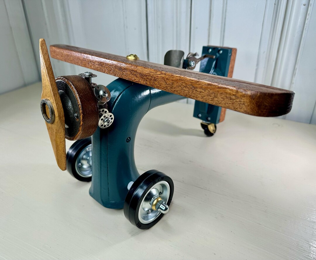 Repurposed Sewing Machine Sculpture Airplane - Etsy