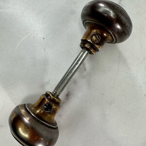 Vintage Stamped Steel Small Door Knob Set - Etsy