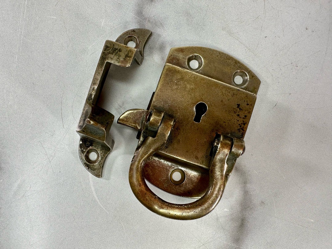 Antique Solid Brass Ice Box Latch & Catch - Etsy