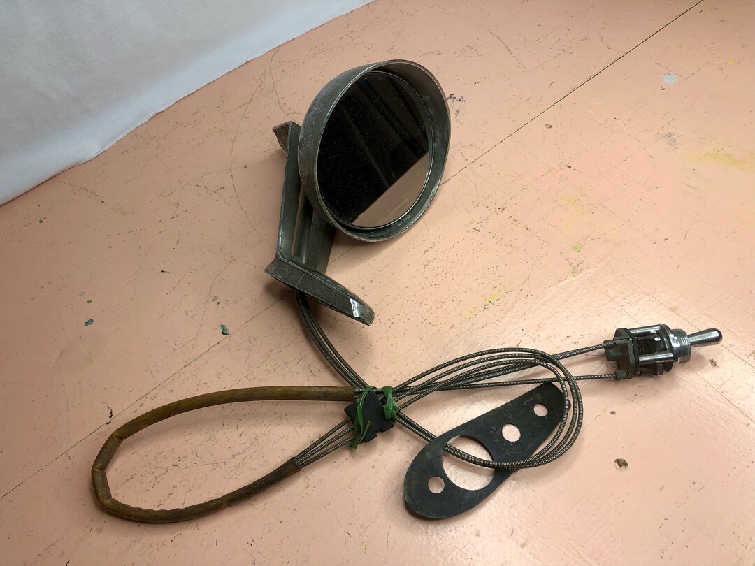 Round Car Mirror W/adjuster Switch - Etsy