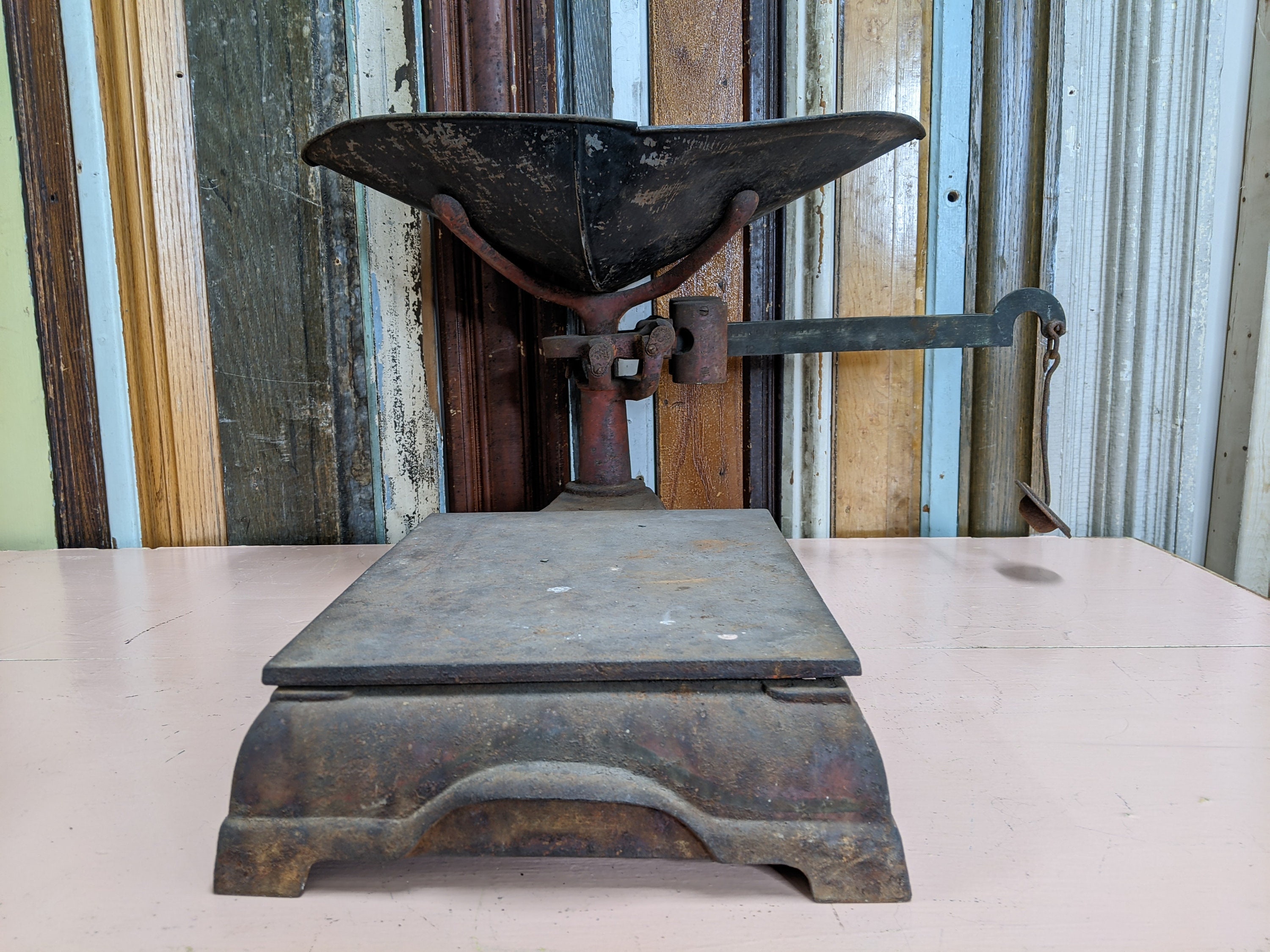 Large Antique Counter Scale With Weighing Basket Platform | Etsy