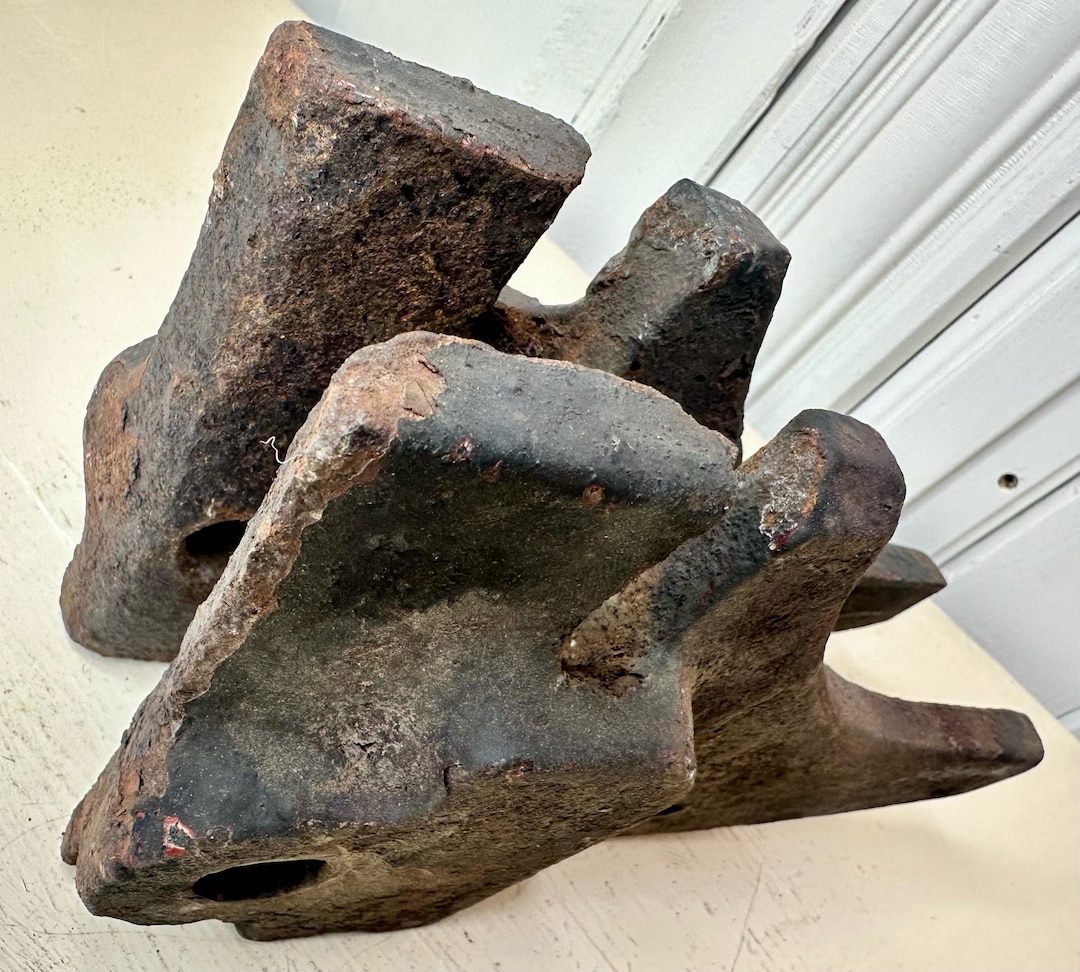 Antique Iron Set of Commercial Door Stoppers - Etsy