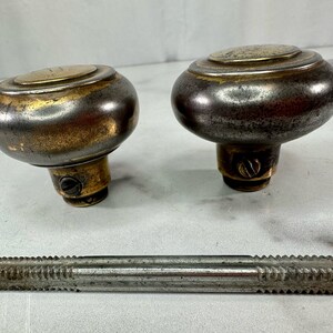 Vintage Stamped Steel Small Door Knob Set - Etsy