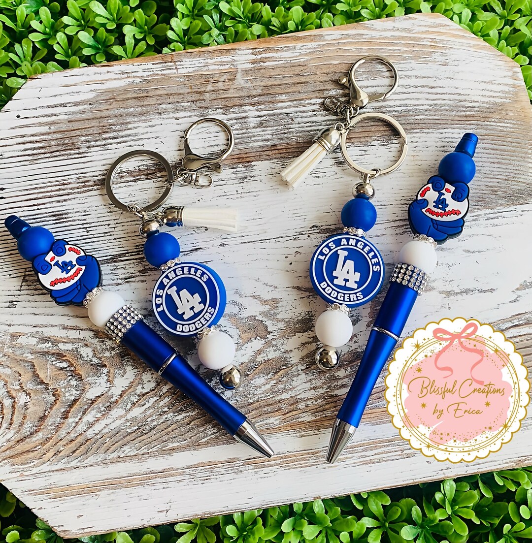 Baseball Team Pen and Keychain Set. Dodgers Inspired Pen and Keychain ...