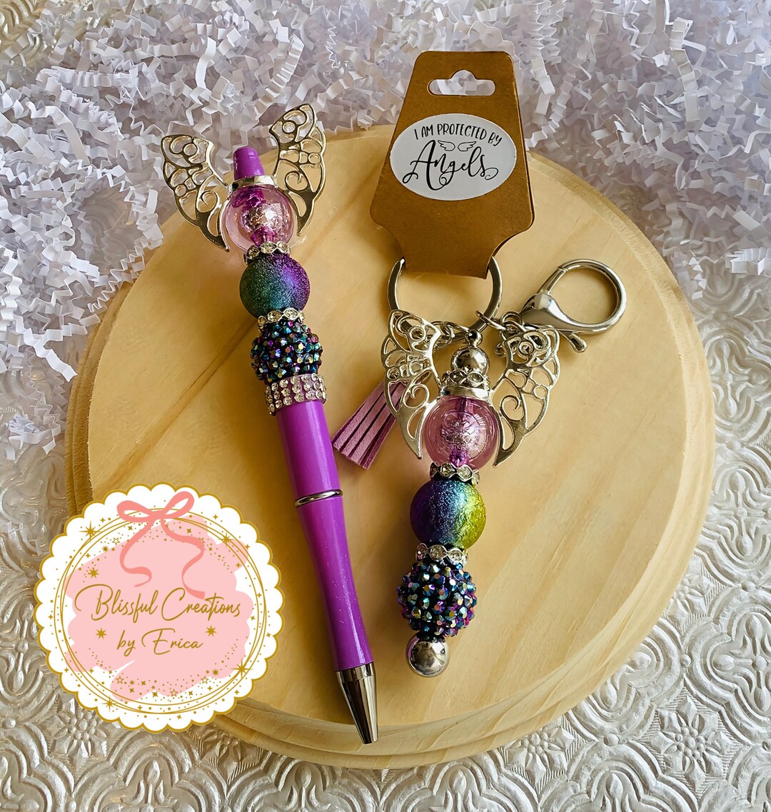 Angel Wings Pen and Keychain Set. - Etsy