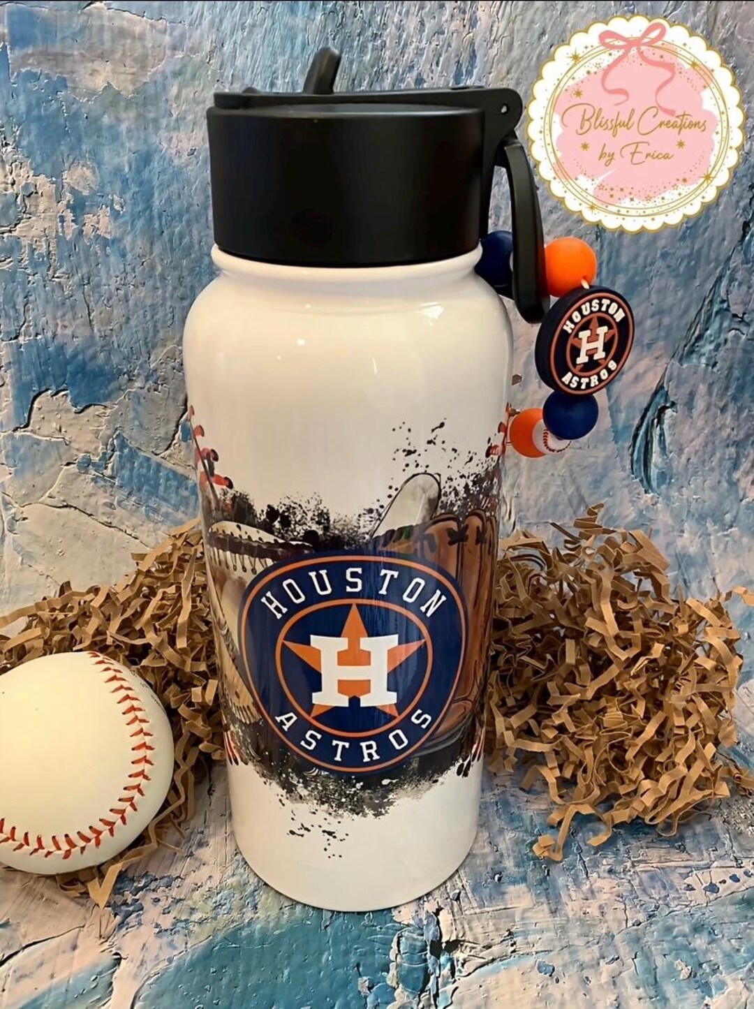 Houston Baseball Team Water Bottle and Matching Top Handle Accessory ...