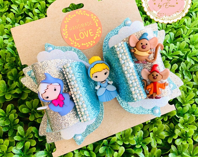 Cinderella Inspired Hair Bow. Cinderella Inspired Bow. - Etsy