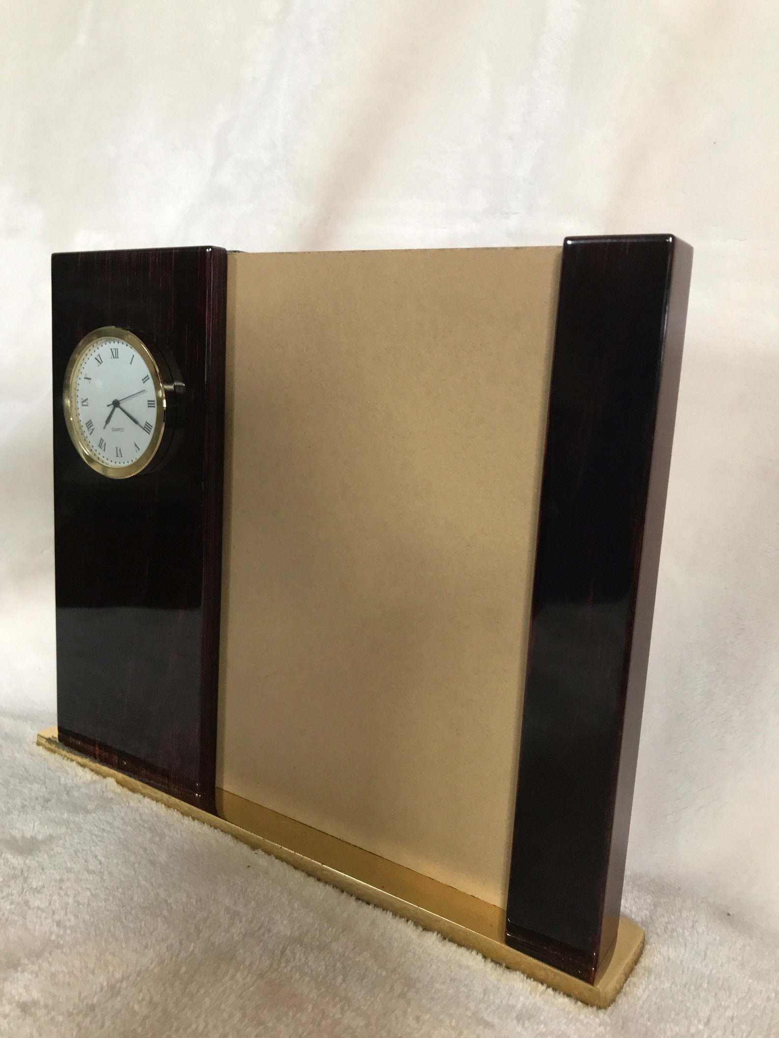 Quartz Analogue Desk Clock With Picture Frame - Etsy UK
