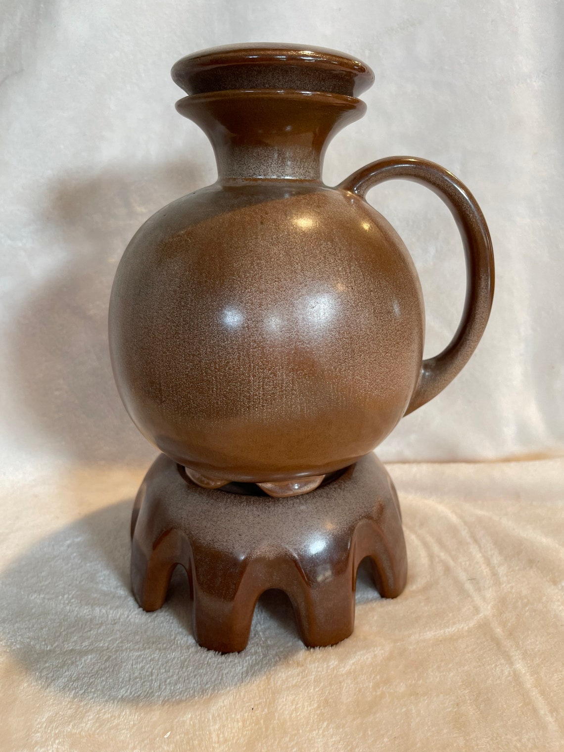 Vintage Frankoma Pottery No 82 Carafe and Warming Stand | Etsy