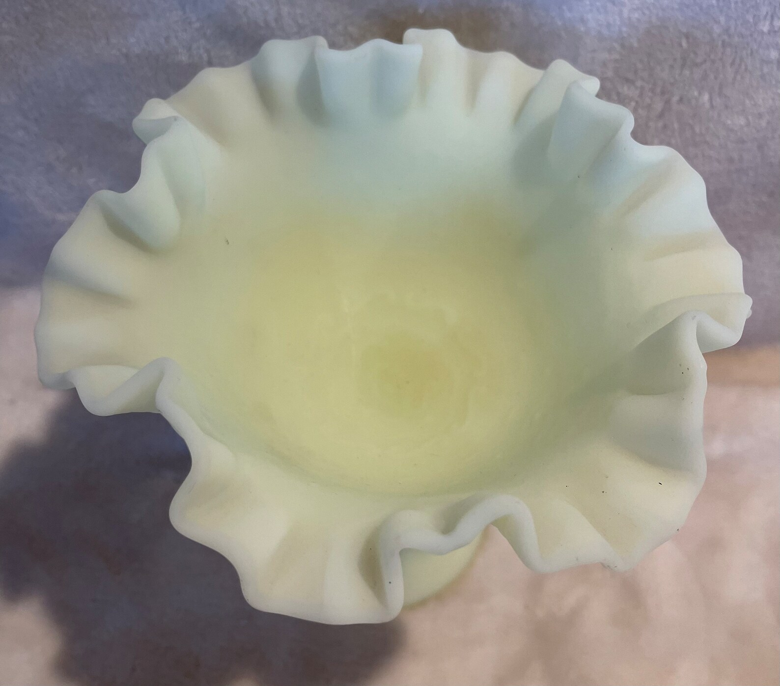 Vintage Fenton Lime Green Uranium Glass Compote - Etsy