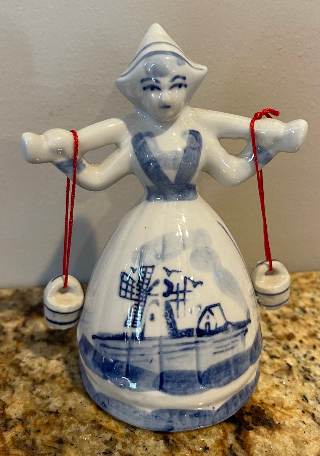 Vintage Blue Delph Maiden Figurine - Etsy