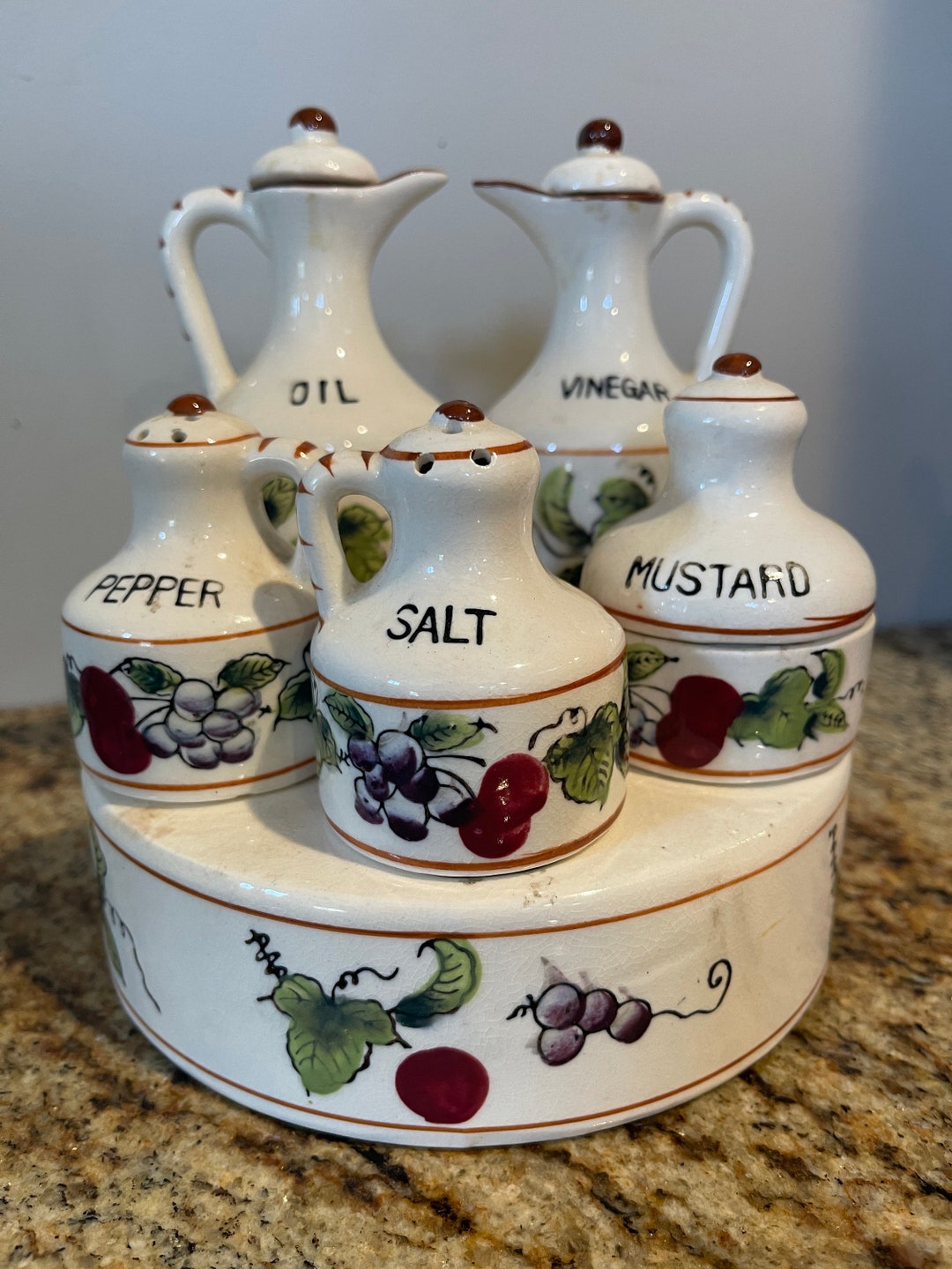 Vintage Italian Condiments Holder - Etsy