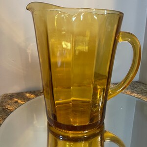 Vintage Harvest Gold Pitcher - Etsy