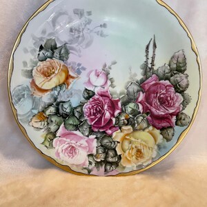 Vintage Rose Plate - Etsy