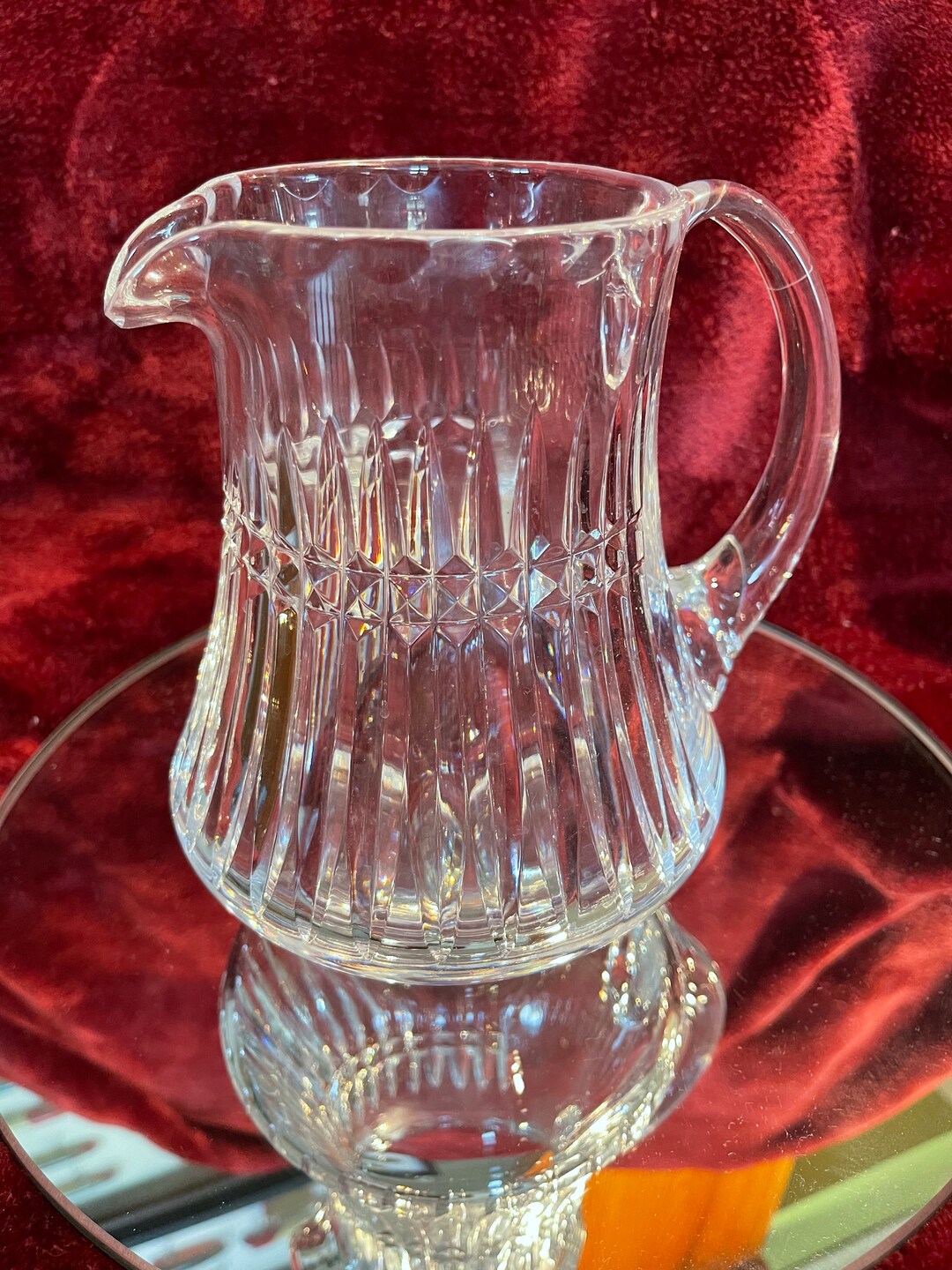 Vintage Crystal Pitcher - Etsy
