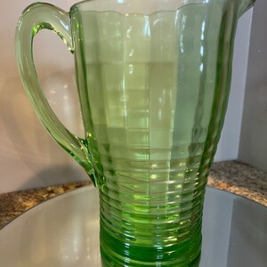 Vintage Green Pitcher - Etsy