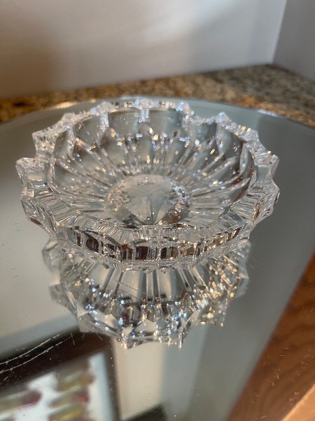 Vintage Crystal Star of David Flower Ashtray - Etsy