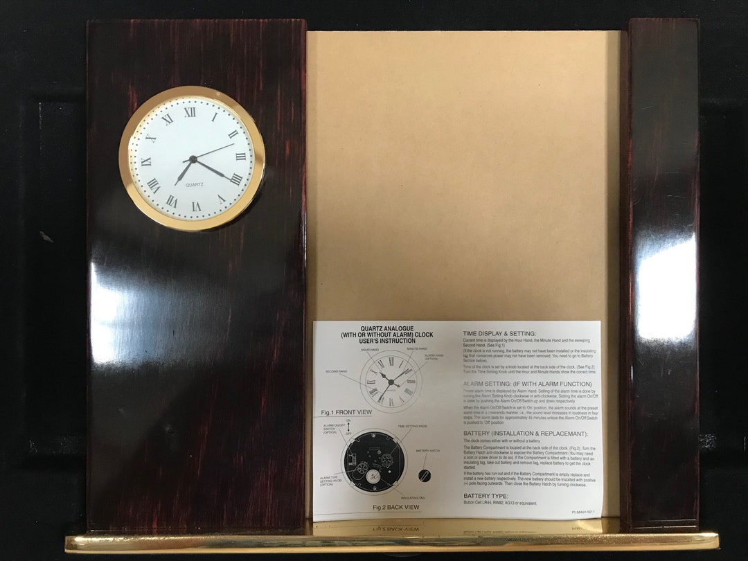 Quartz Analogue Desk Clock With Picture Frame - Etsy
