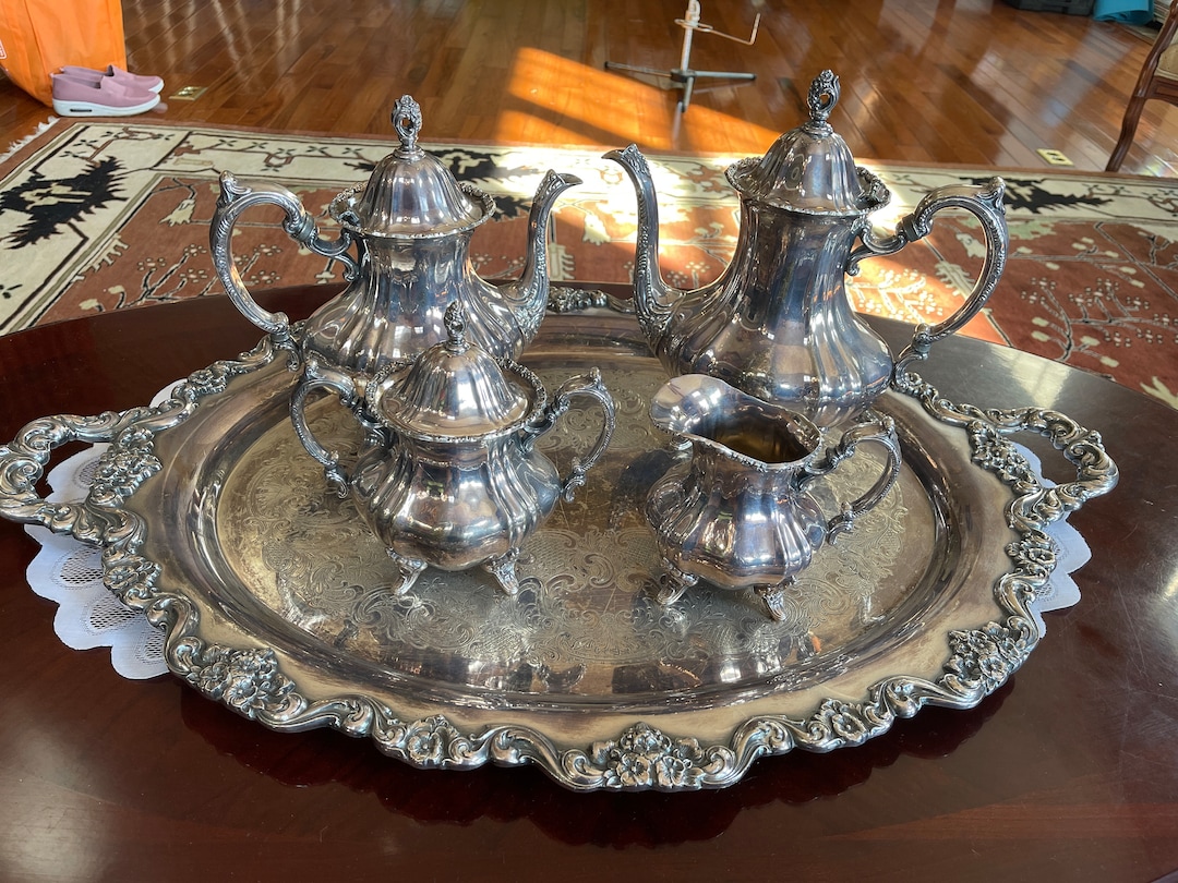 Antique Silver Lancaster Rose Tea Set by Poole 400 - Etsy
