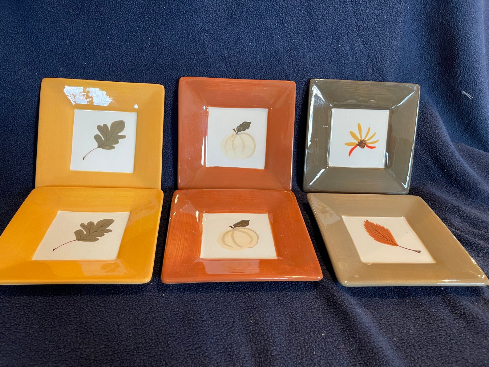 Vintage Square Decorative Plates - Etsy