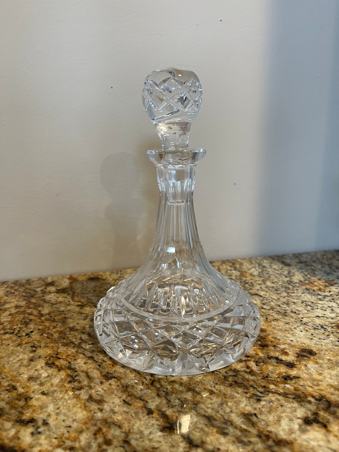 Vintage Cut Glass Decanter - Etsy