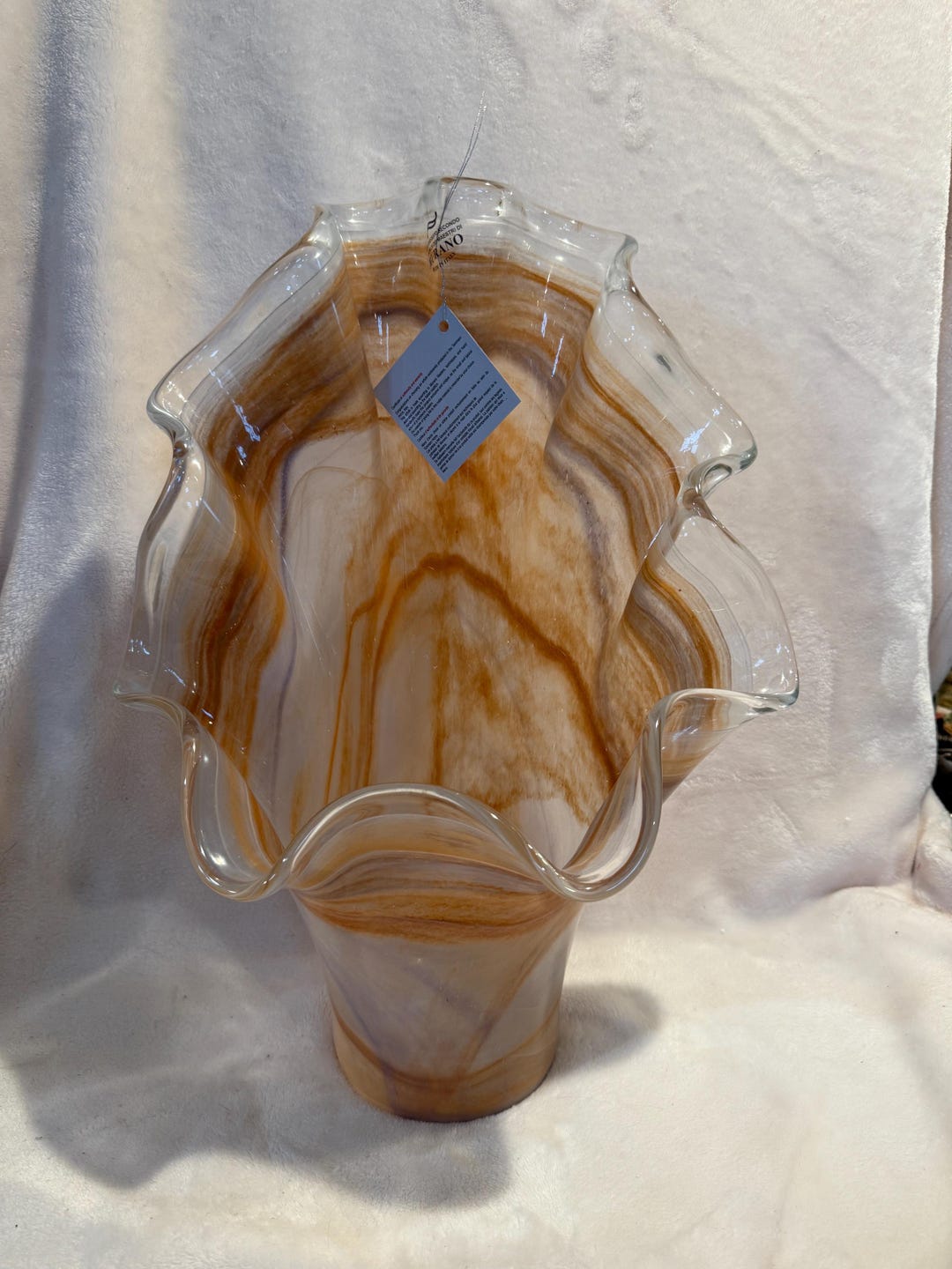 Murano Glass Shell Vase - Etsy