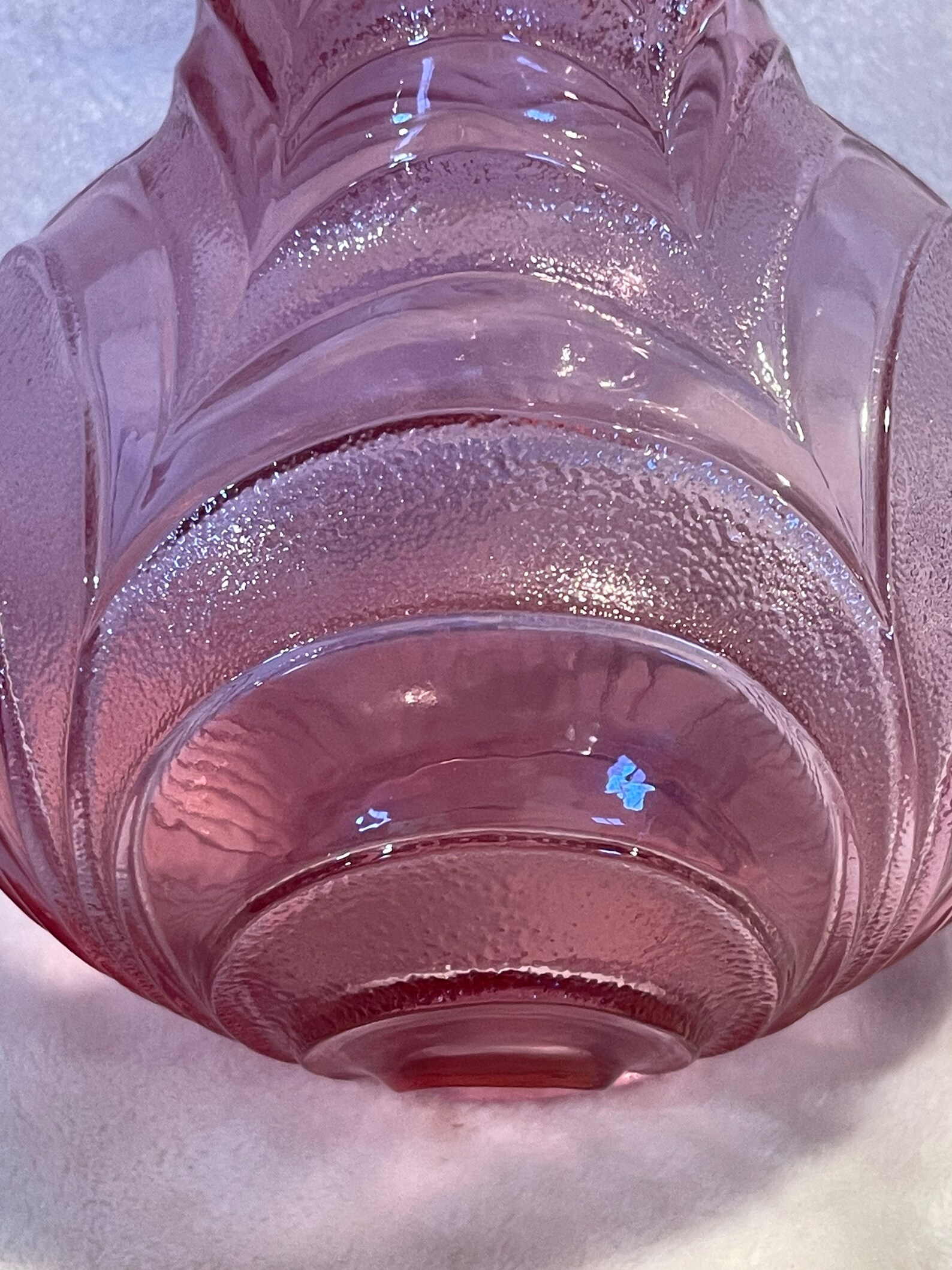 Vintage Fenton Pink Swirl Vase - Etsy