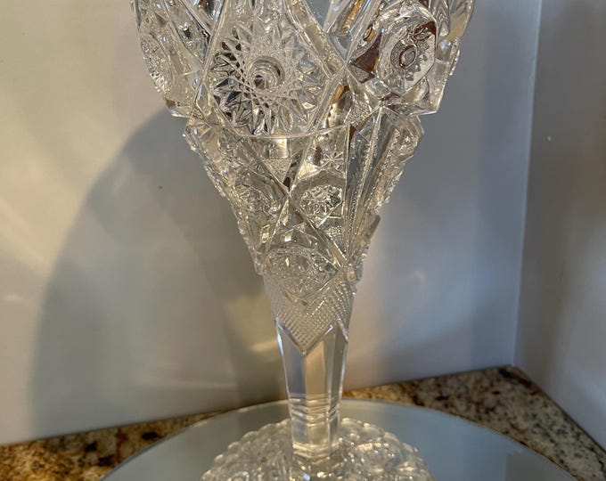 Vintage EAPG Imperial Cut Glass Vase - Etsy