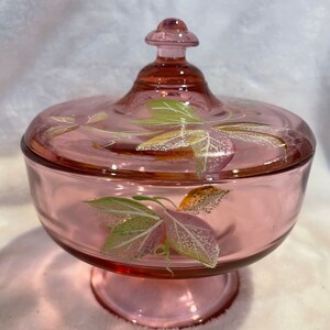 Vintage Fenton Hand Painted Candy Dish - Etsy