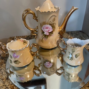Vintage Lefton Tea Set hermitage Rose - Etsy