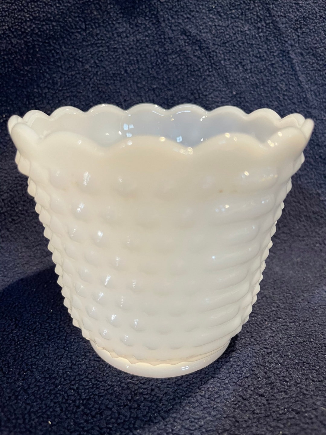 Vintage Fire King Hobnail Vase - Etsy