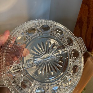 Vintage Crystal Divided Dish - Etsy