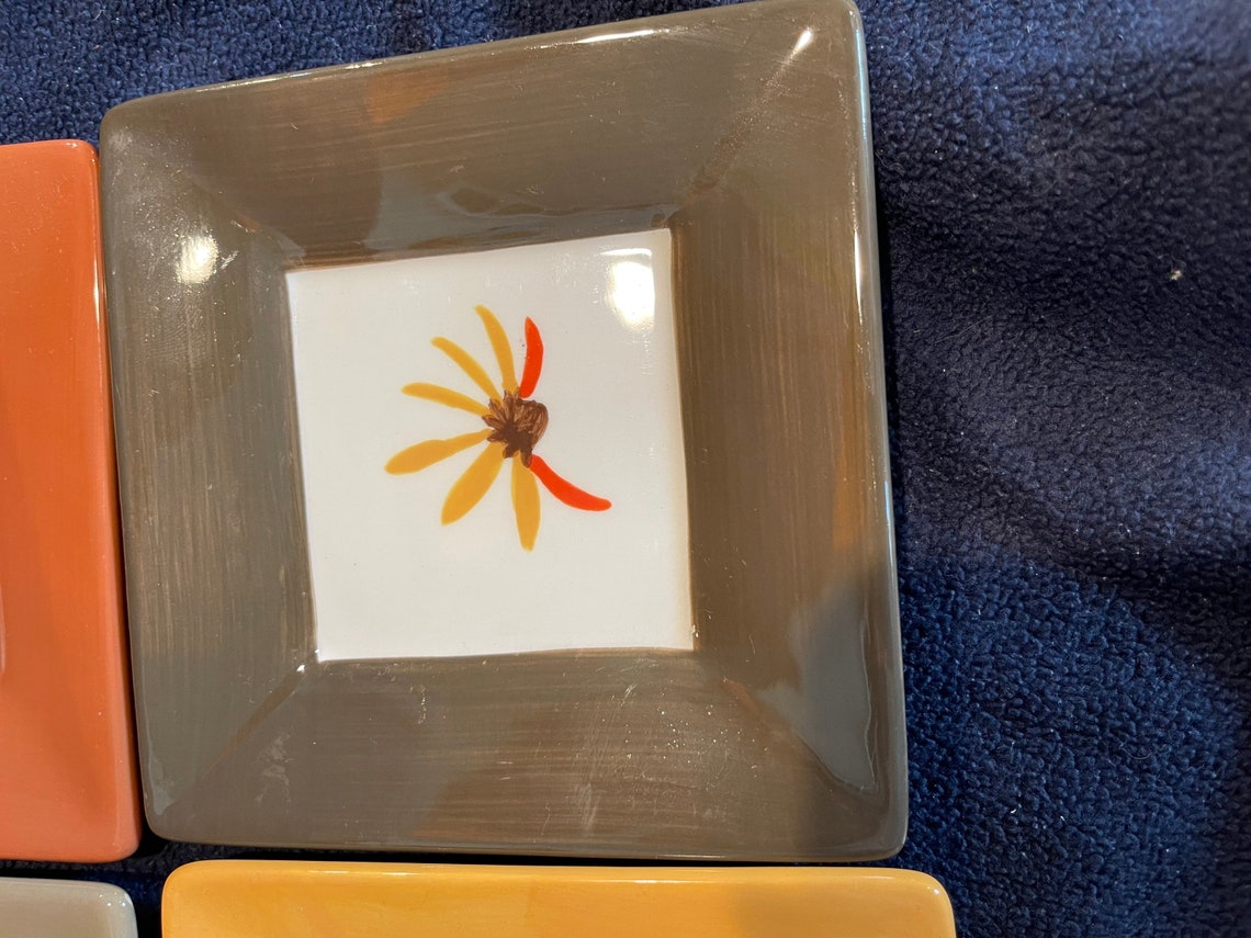 Vintage Square Decorative Plates - Etsy