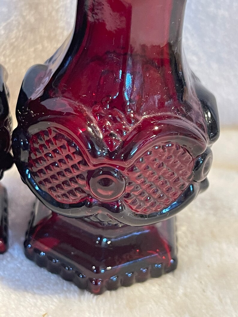 Vintage Avon Ruby Red Cape Cod Salt and Pepper Shakers - Etsy